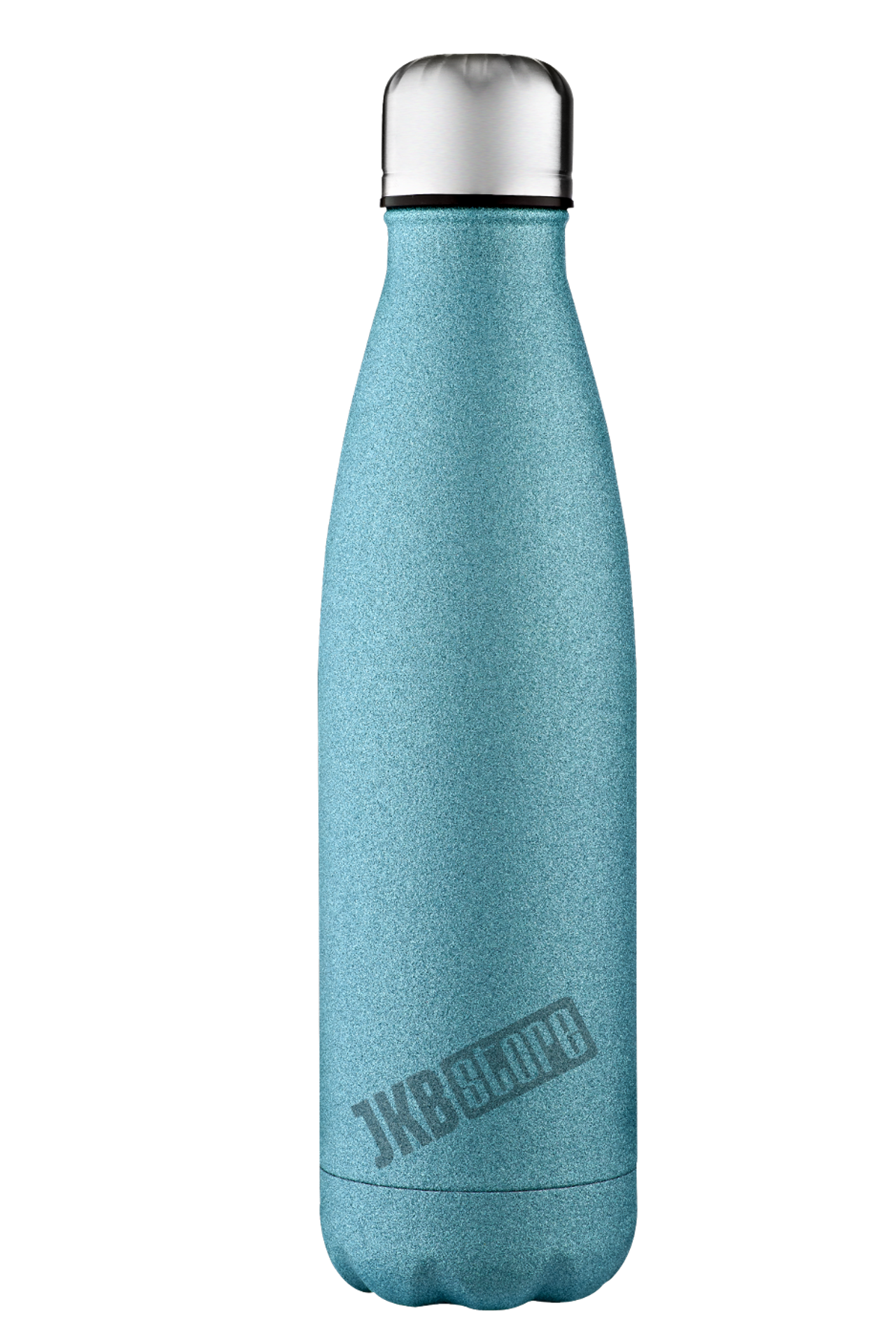 GARRAFA TÉRMICA DE AÇO INOX ESTILO COLA - AZUL CLARO GLITTER 500 ML